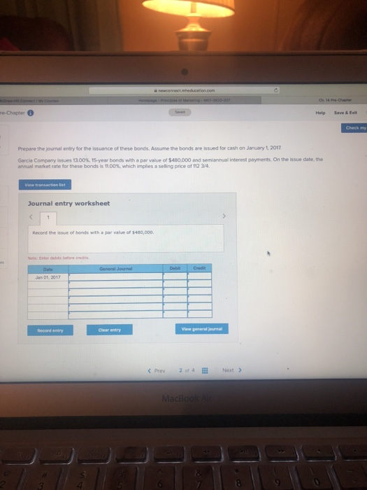Solved te-Chapter Help Save & Exit Check my Prepare the | Chegg.com