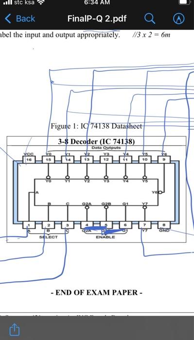 Solved abel the input and output appropriately. //3×2=6 m | Chegg.com