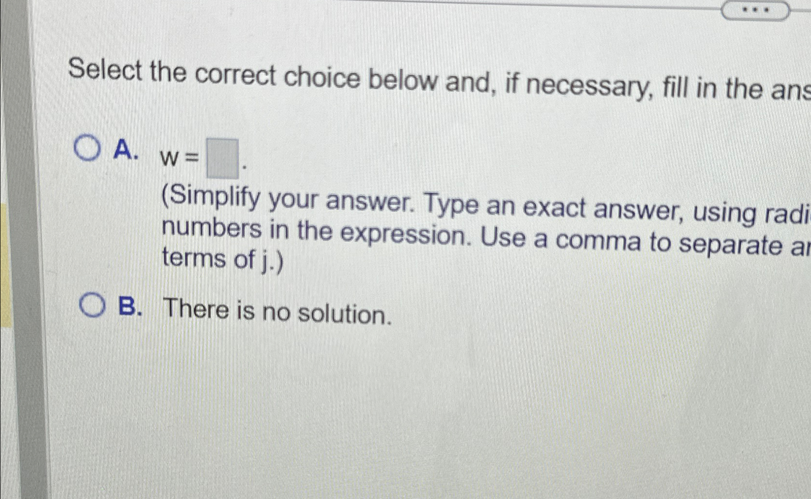 Select the correct choice below and, if necessary, | Chegg.com