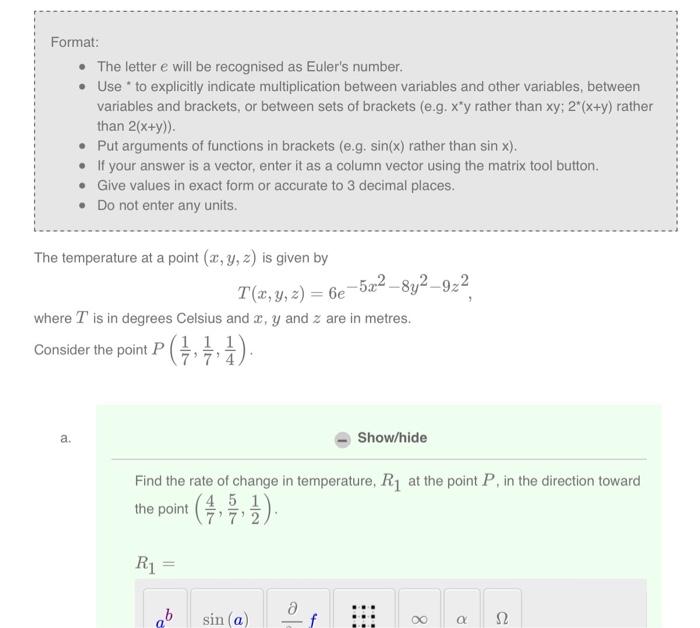 Solved Format: - The letter e will be recognised as Euler's | Chegg.com