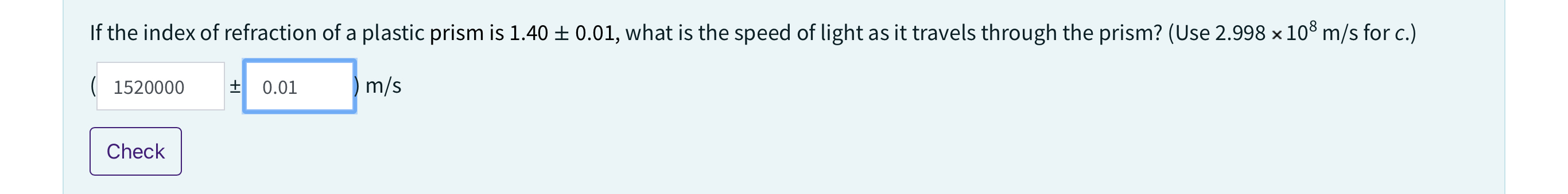 Solved If the index of refraction of a plastic prism is | Chegg.com