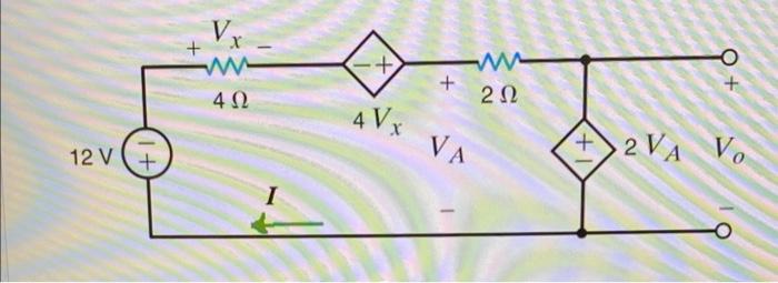 Solved find I and vx and V0 | Chegg.com
