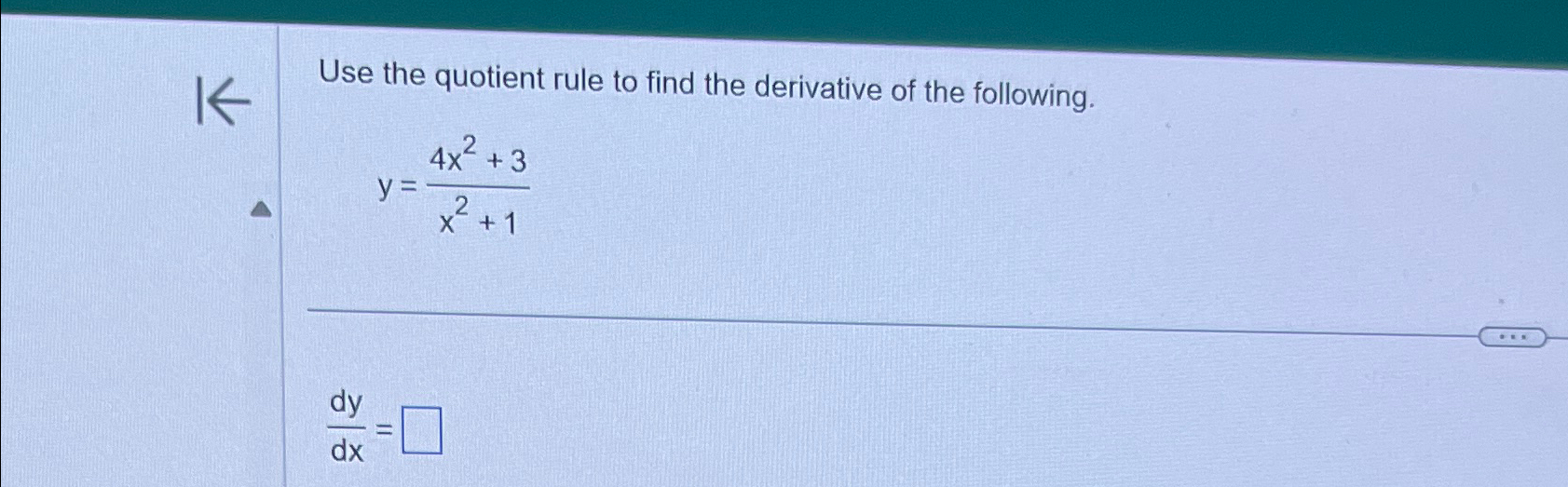 Solved Use the quotient rule to find the derivative of the | Chegg.com