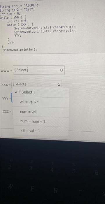 Solved For the program segment below, select the values for | Chegg.com