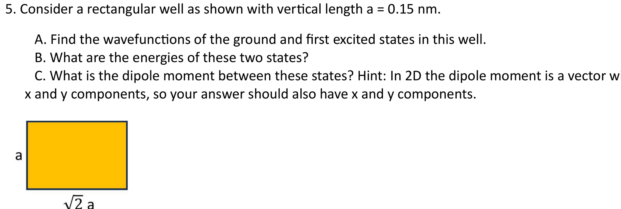 Solved Consider a rectangular well as shown with vertical | Chegg.com