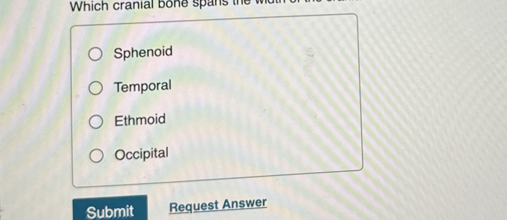 Solved Which cranial bone | Chegg.com