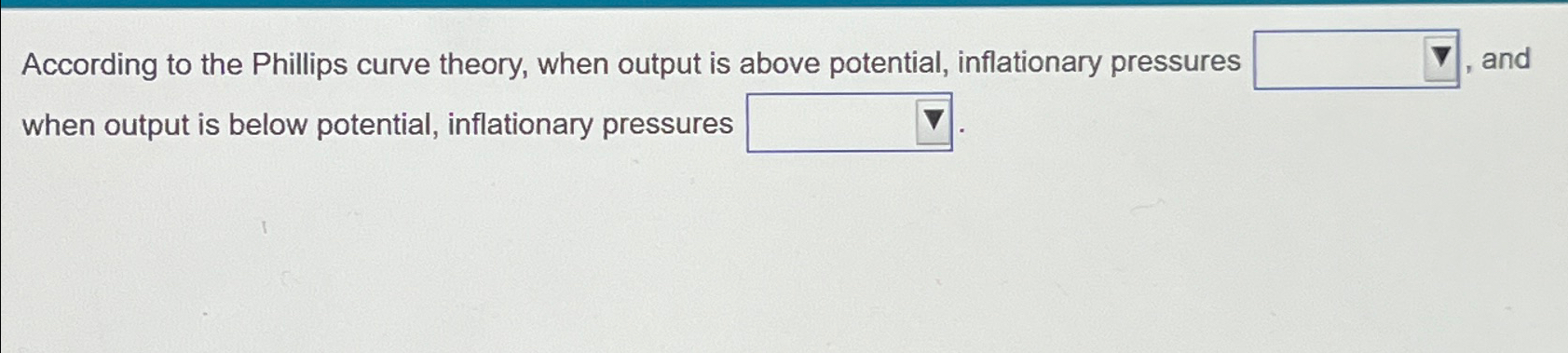 Solved According to the Phillips curve theory, when output | Chegg.com