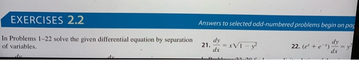 Solved EXERCISES 2.2 Answers to selected odd-numbered | Chegg.com