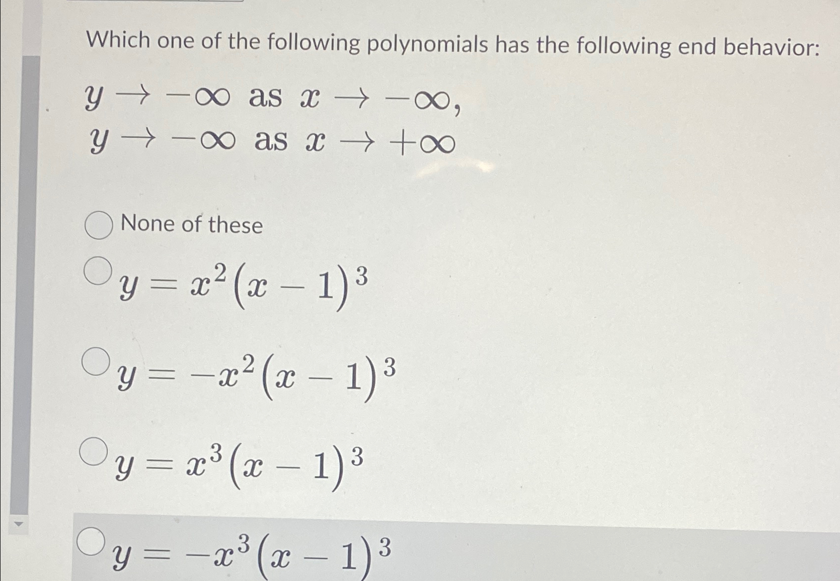 Solved Which one of the following polynomials has the | Chegg.com