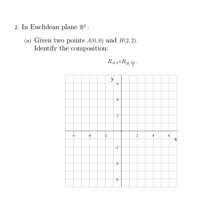 Solved 2. In Euclidean plane R2: (a) Given two points A(0,0) | Chegg.com