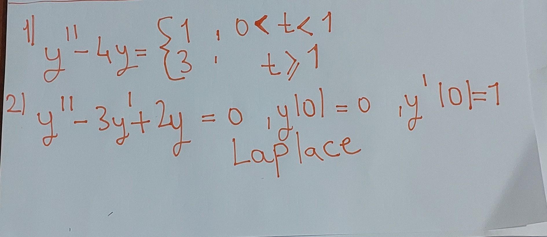 Solved 1) \\( y^{\\prime \\prime}-4 | Chegg.com