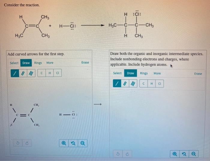 Solved Consider the reaction сн. H:ci: H EC + H-C: H3C | Chegg.com