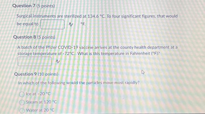 Solved Question 7 (5 points) Surgical instruments are | Chegg.com