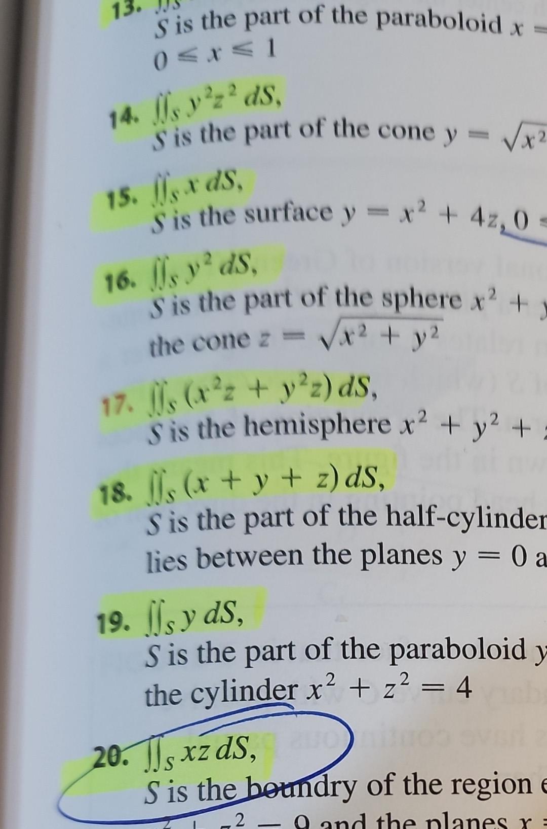 Solved Sol. for 18 and 19 plz I'd like the solutions | Chegg.com