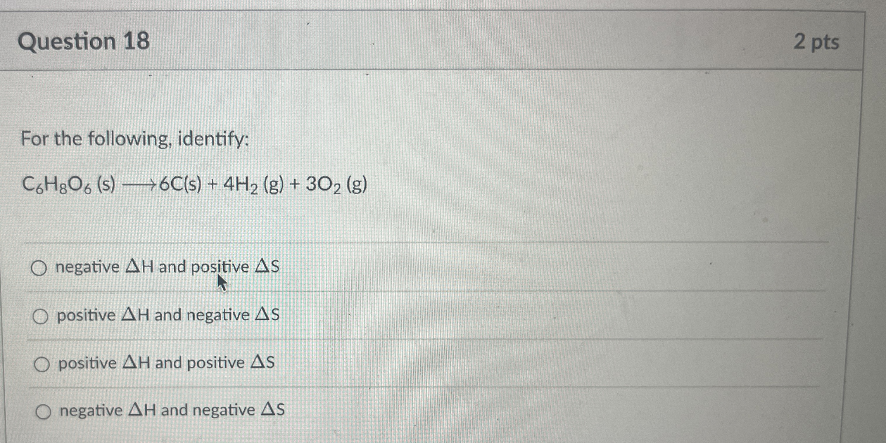 Solved Question 182 ﻿ptsFor the following, | Chegg.com