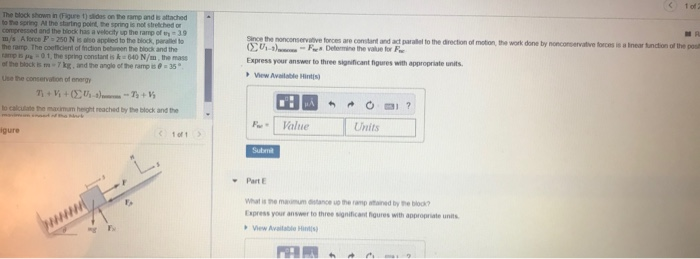 Solved Item 1 The block shown in Figure 1) sides on the ramp | Chegg.com