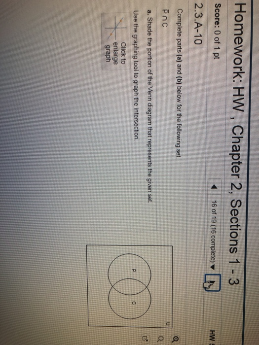 Solved Homework Hw Chapter 2 Sections 1 3 Score 0 Of