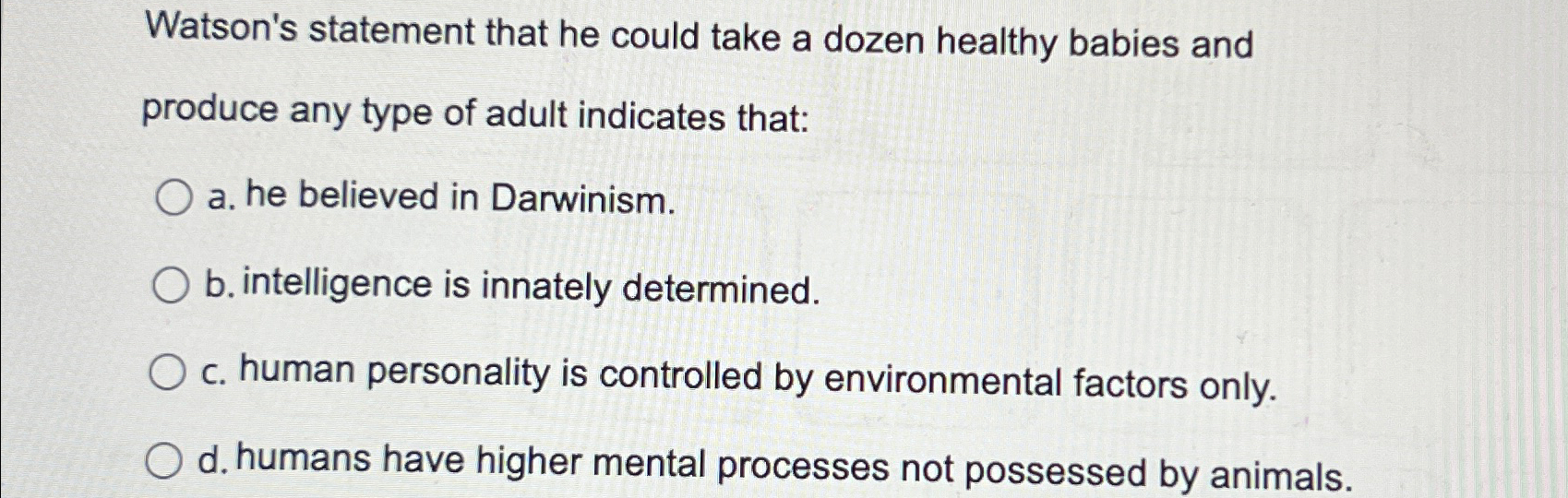 Solved Watson's statement that he could take a dozen healthy | Chegg.com