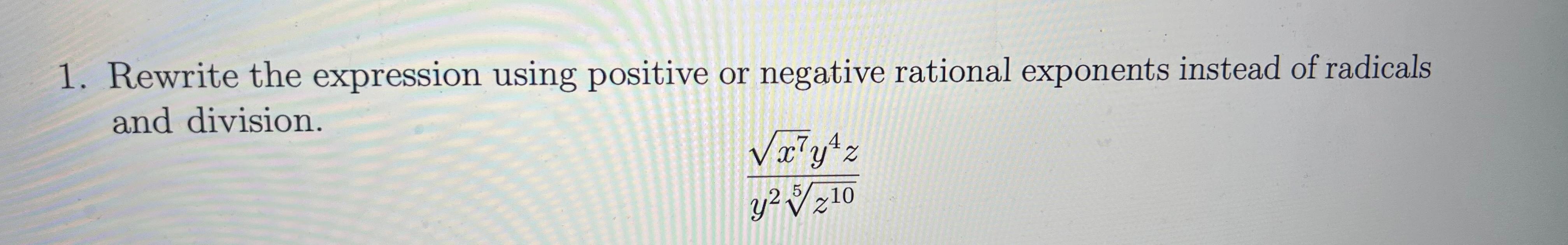 Solved Rewrite the expression using positive or negative | Chegg.com
