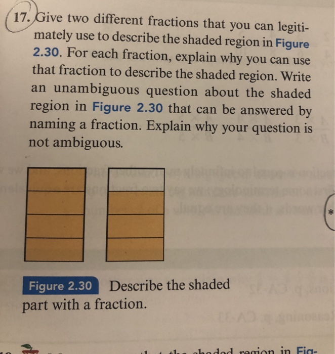 Solved 17. Give two different fractions that you can legiti- | Chegg.com