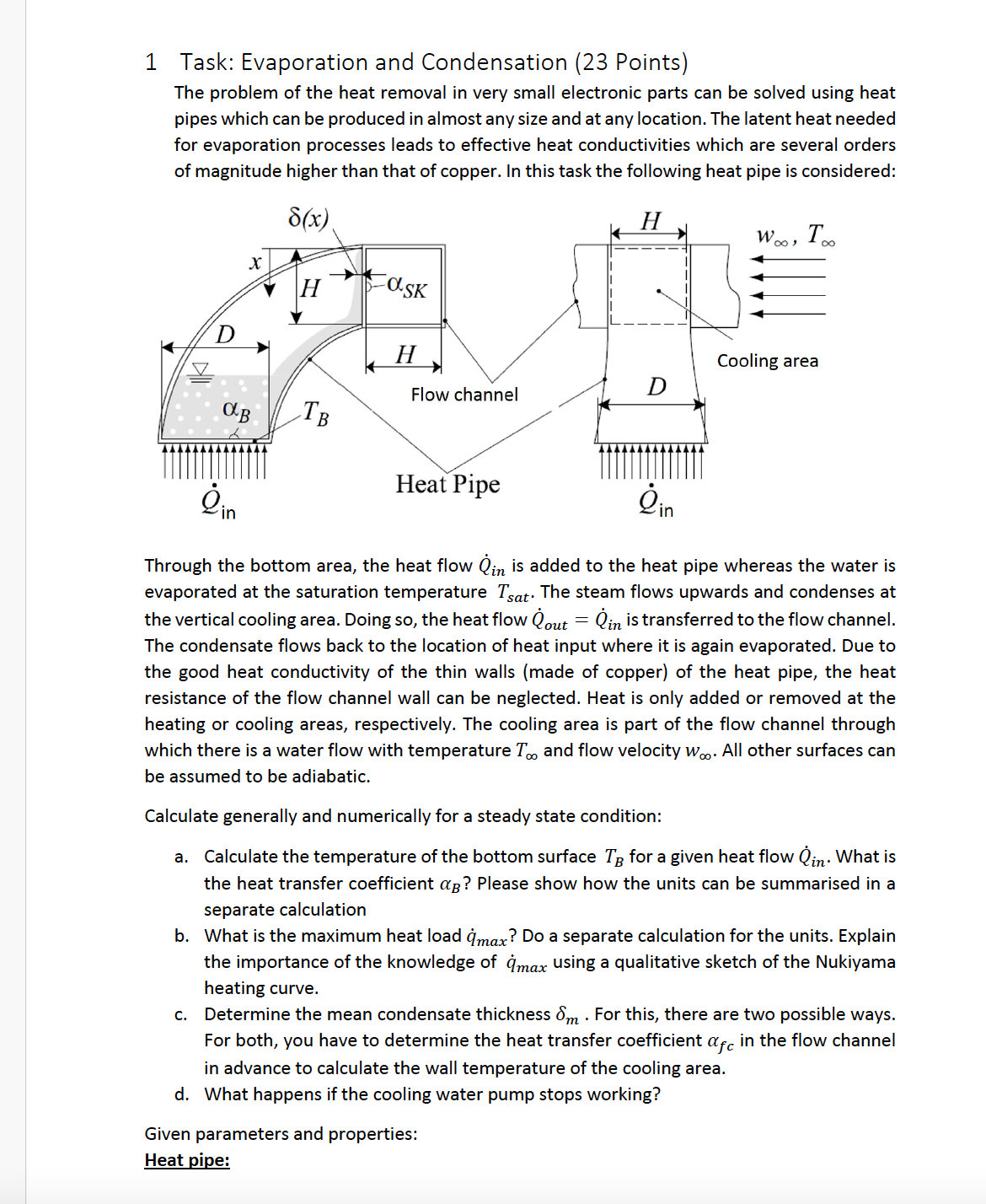Solved 1 ﻿Task: Evaporation and Condensation (23 ﻿Points)The | Chegg.com