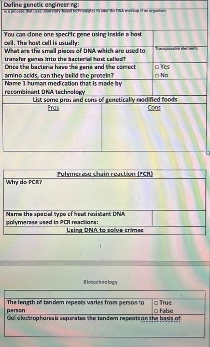 Solved Biotechnology | Chegg.com