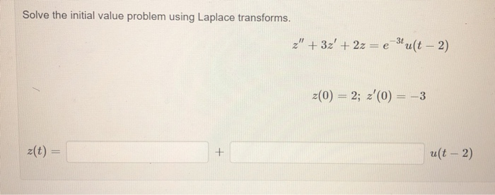 Solved Solve the initial value problem using Laplace | Chegg.com