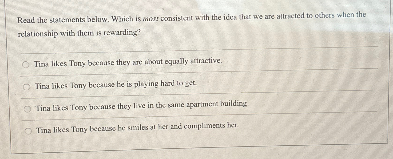 Solved Read the statements below. Which is most consistent | Chegg.com