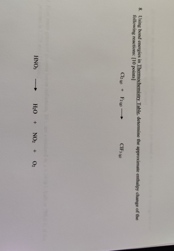 Solved Thermochemistry Tables (1) - Protected View - Saved | Chegg.com