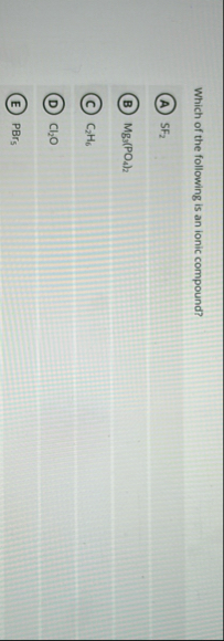 Solved Which of the following is an ionic | Chegg.com