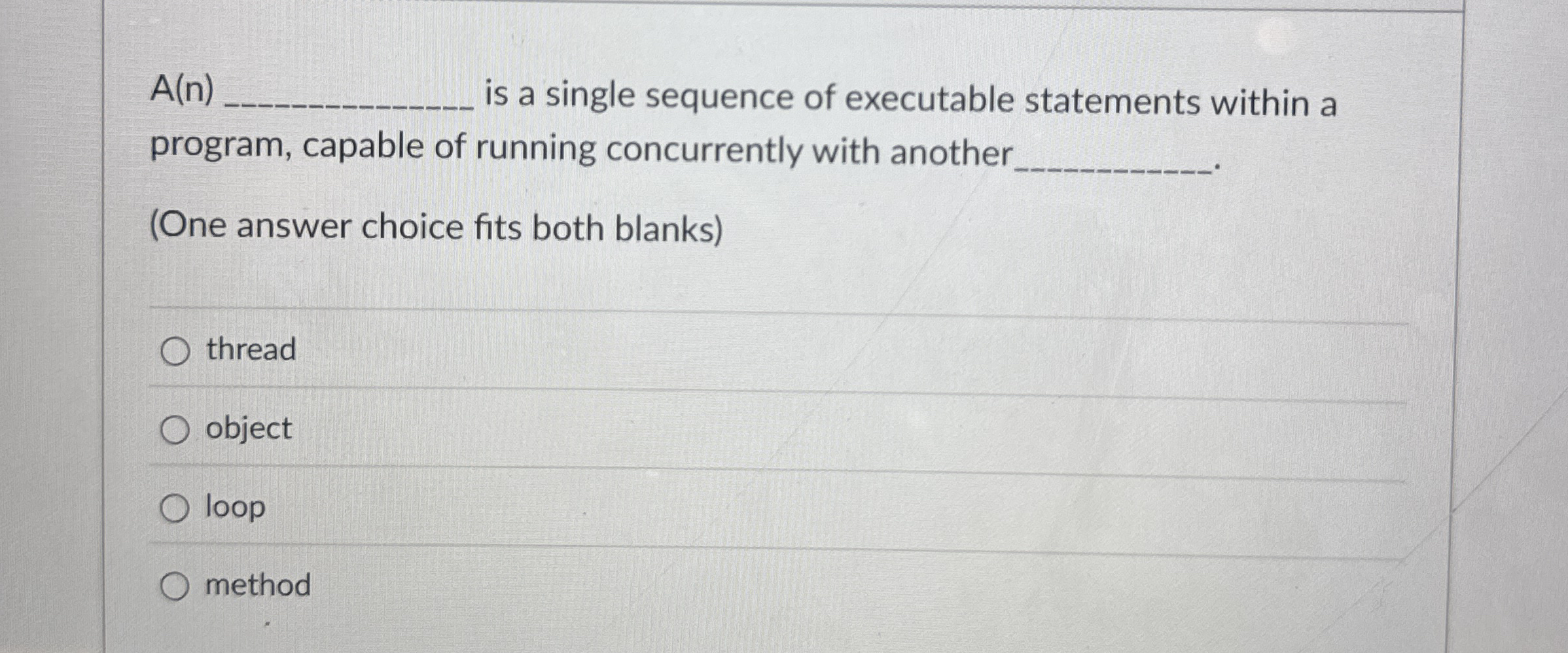 Solved A(n) q, ﻿is a single sequence of executable | Chegg.com