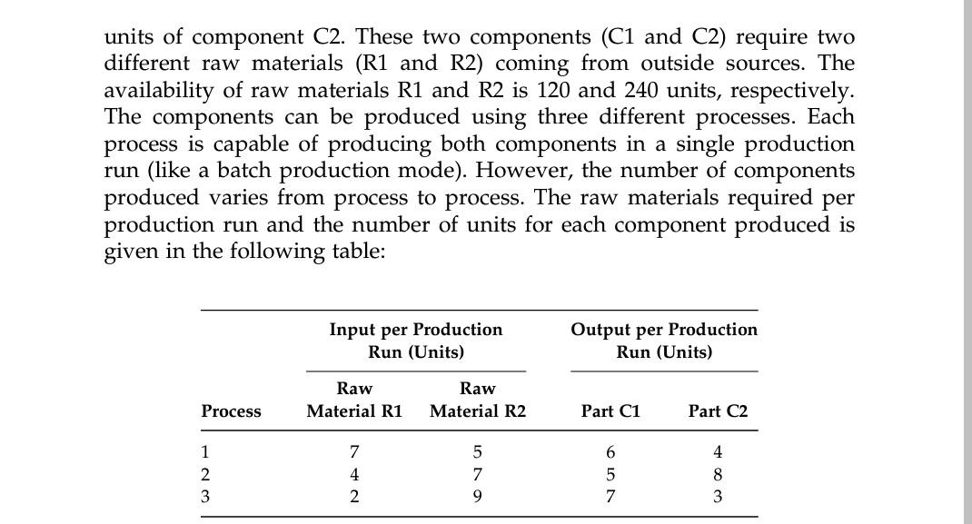 Solved Example 4.11: A product mix problem Consider the | Chegg.com