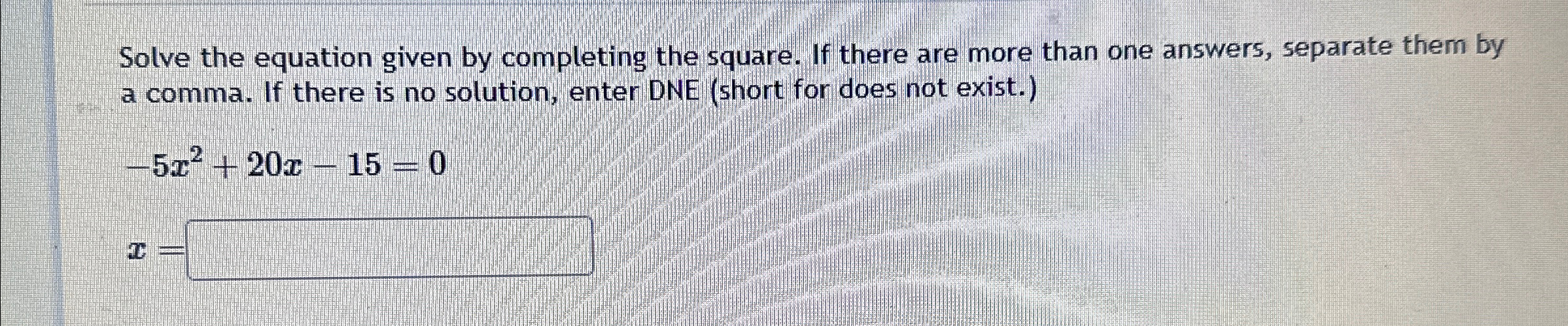 Solved Solve the equation given by completing the square. If | Chegg.com