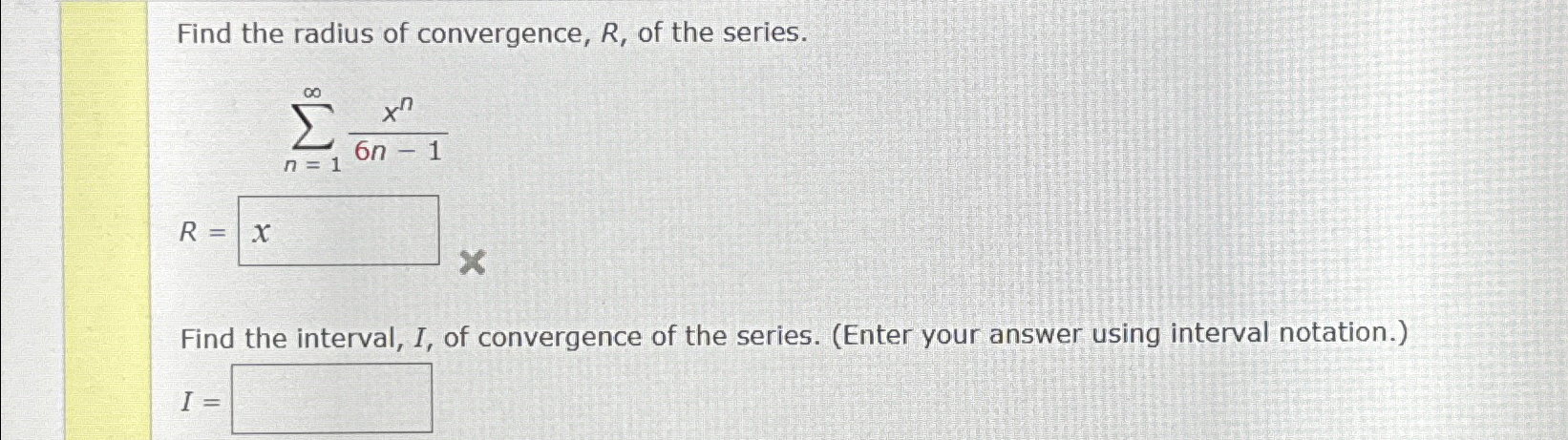 Solved Find the radius of convergence, R, ﻿of the | Chegg.com