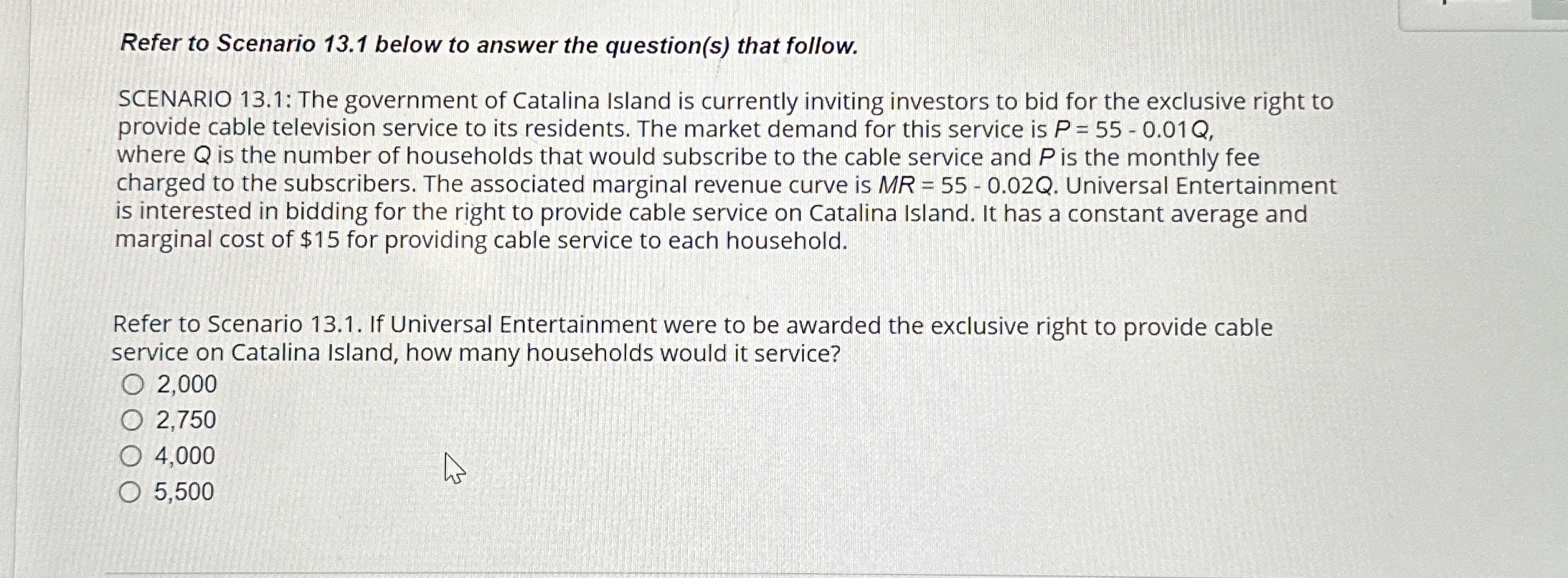 Refer to Scenario 13.1 ﻿below to answer the | Chegg.com