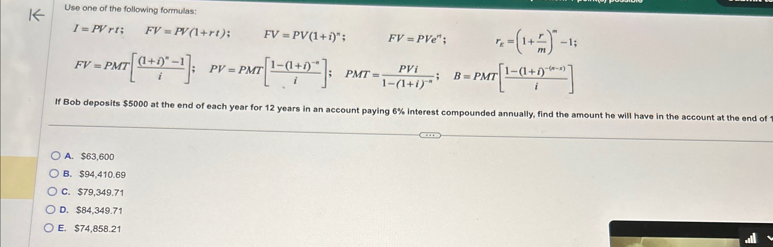 Solved Use one of the following | Chegg.com
