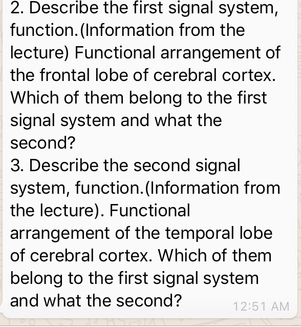 Solved 2. Describe the first signal system, function. | Chegg.com