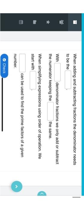Solved When adding and subtracting fractions the denominator | Chegg.com