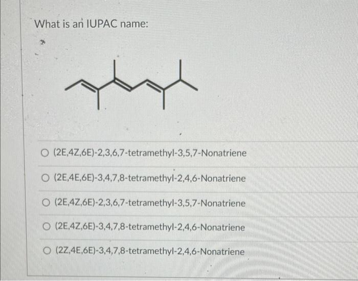 Solved What is an IUPAC name: O | Chegg.com