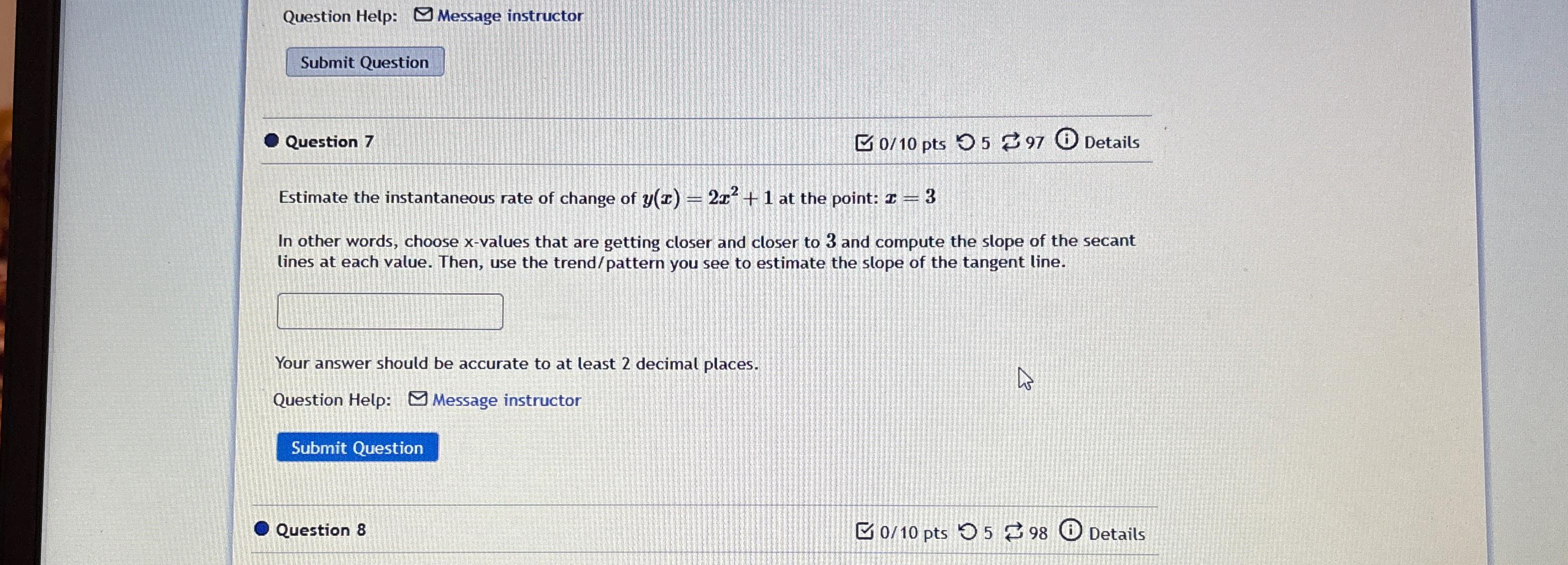 Solved Question Help:Message instructorQuestion 7010 | Chegg.com