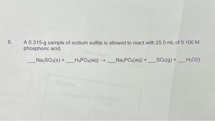for each limiting reactant conditions, balance the | Chegg.com