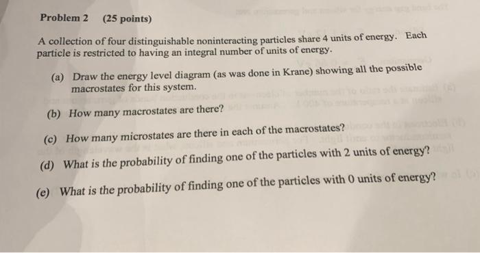 Solved A collection of four distinguishable noninteracting | Chegg.com
