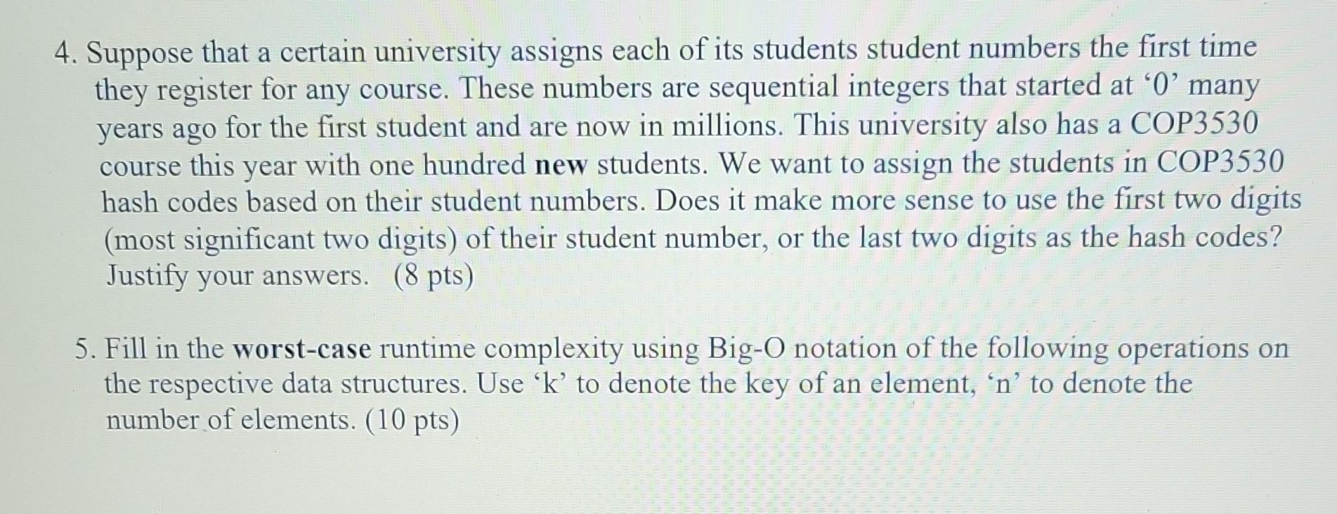 Solved 4. Suppose that a certain university assigns each of | Chegg.com