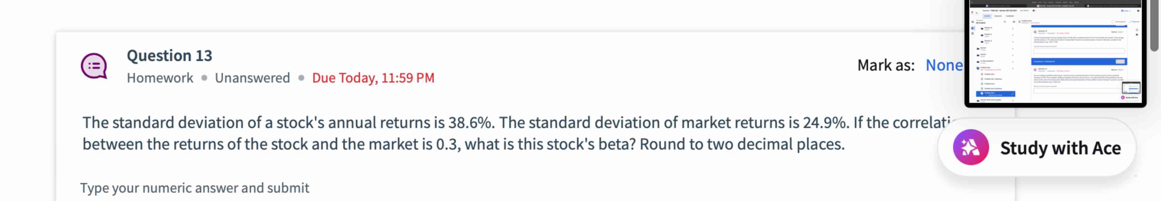Solved Question 13Homework * ﻿Unanswered * ﻿Due Today, | Chegg.com