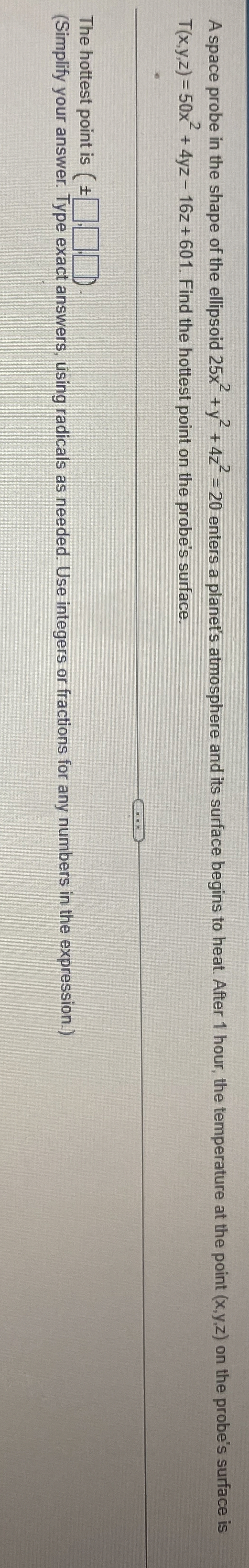 Solved A space probe in the shape of the ellipsoid | Chegg.com