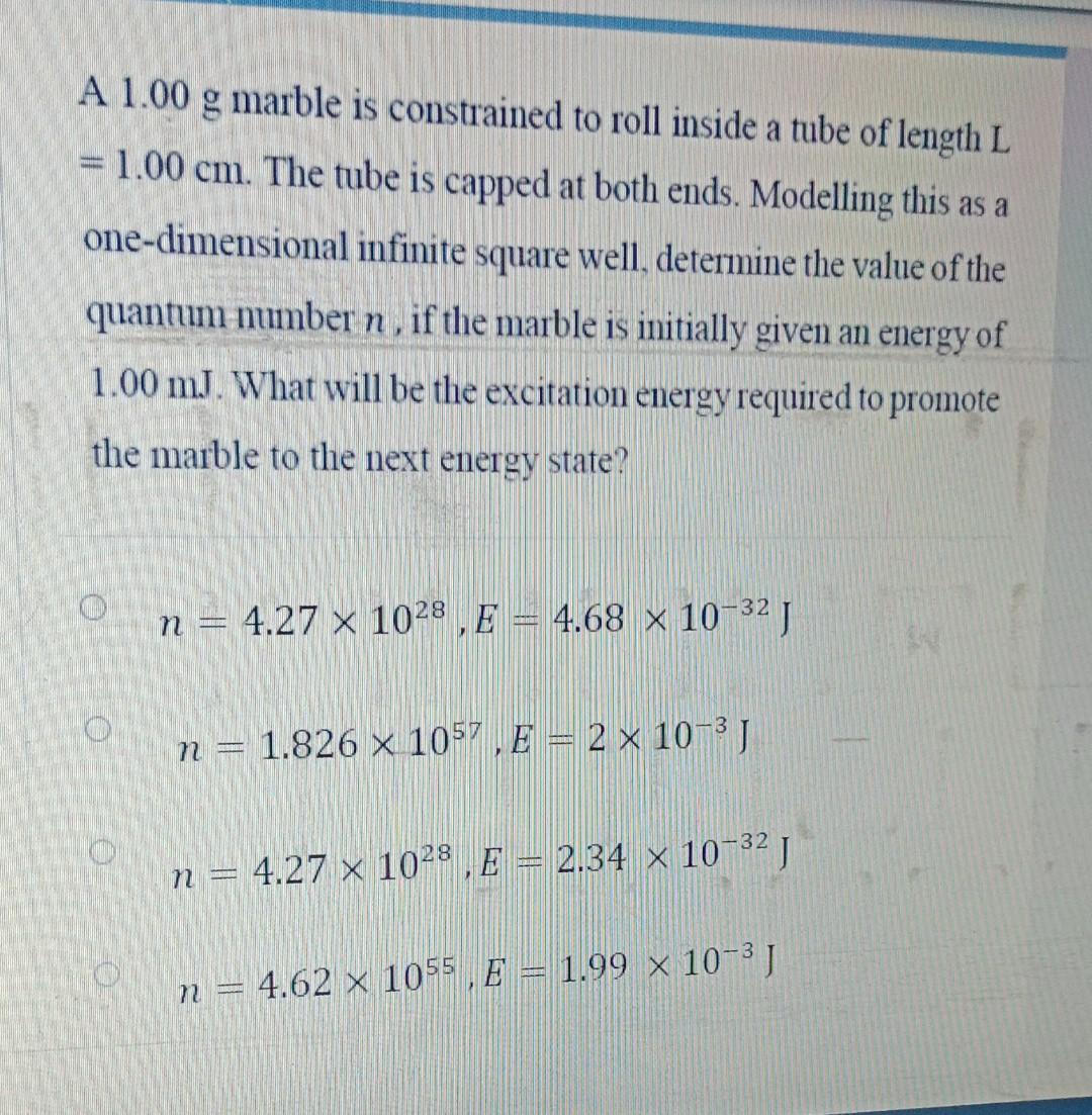 Solved A 1.00 g marble is constrained to roll inside a tube | Chegg.com