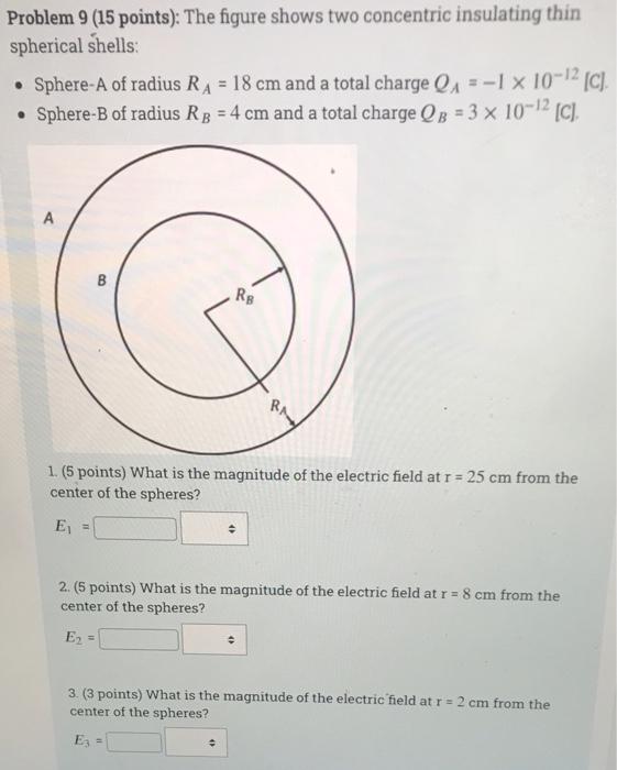 Solved Problem 9 (15 points): The figure shows two | Chegg.com