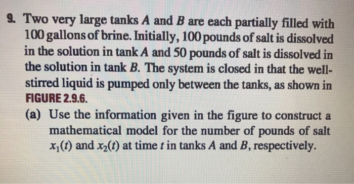 Solved 9. Two very large tanks A and B are each partially | Chegg.com