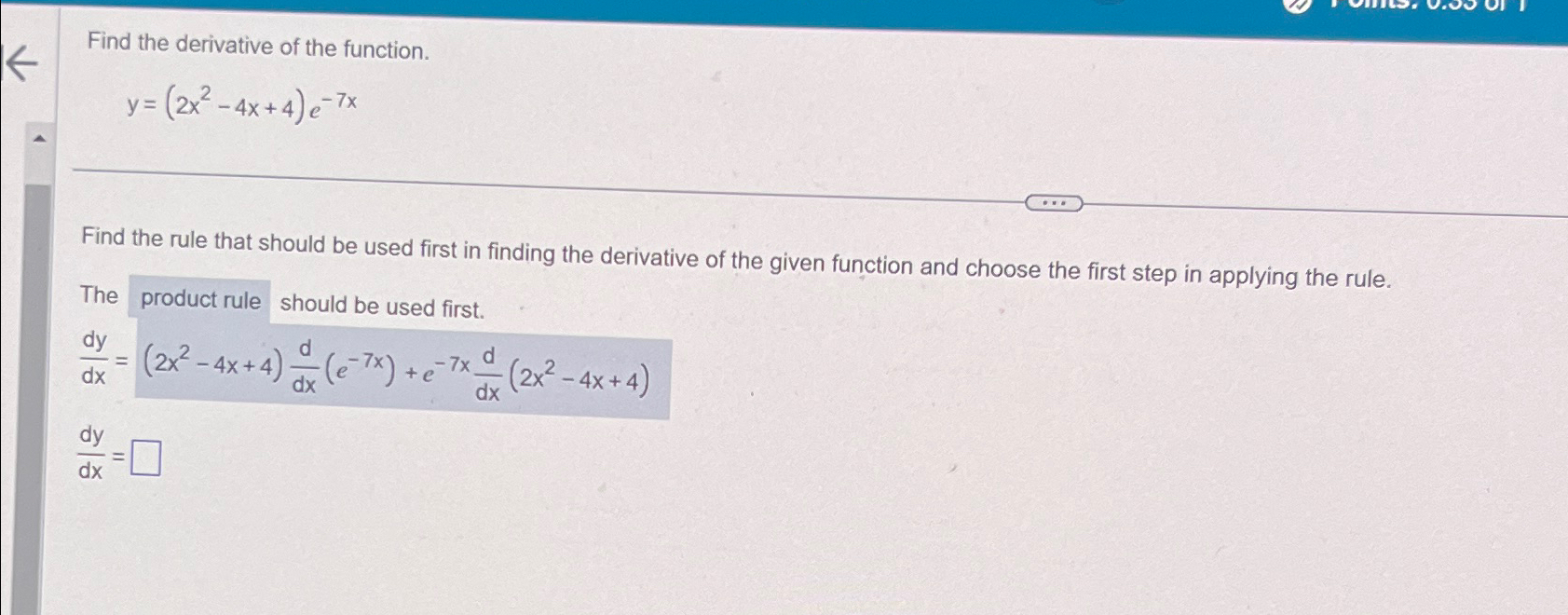 Solved Find the derivative of the | Chegg.com