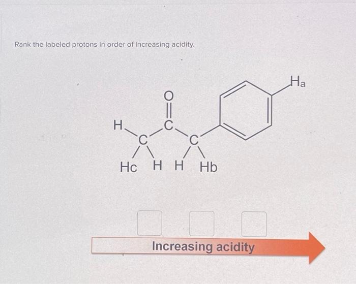 Solved Rank the labeled protons in order of increasing | Chegg.com